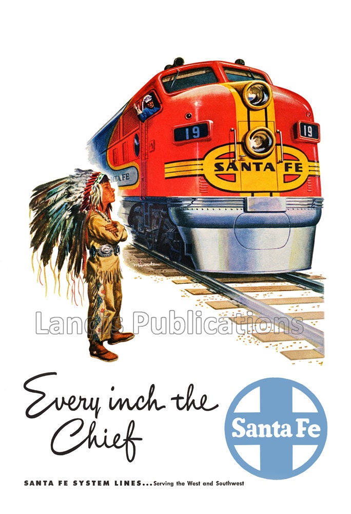 Santa Fe Chief 1948 every Inch the Chief Travel - Etsy Australia