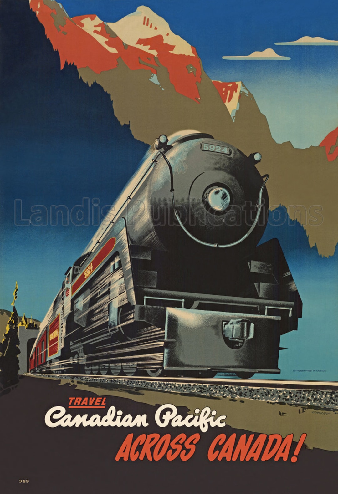 Canadian Pacific Railway Across Canada 1947 Travel Poster - Etsy