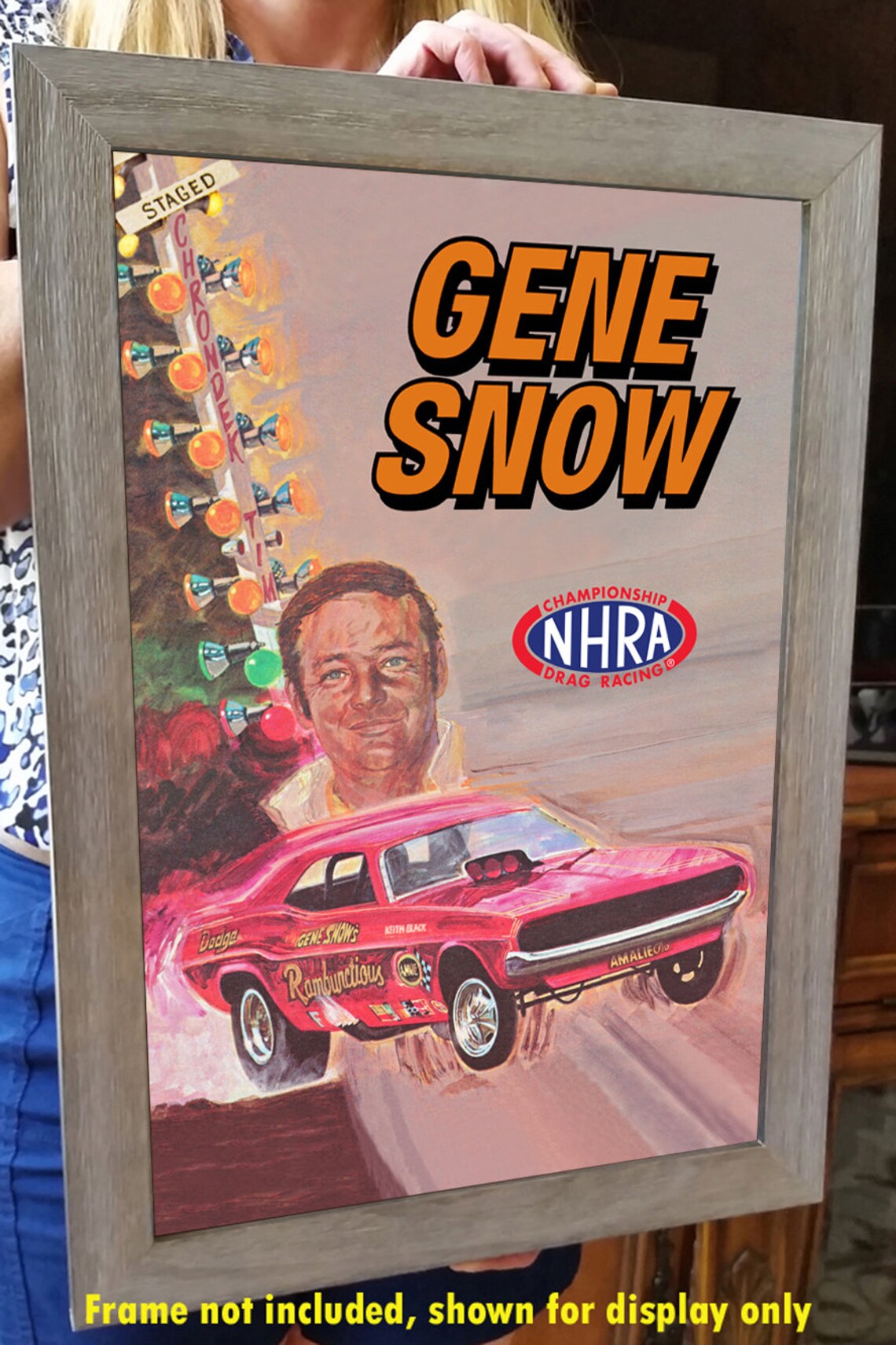 1971 Gene Snow NHRA Drag Racing Vintage Advertising Poster - Etsy