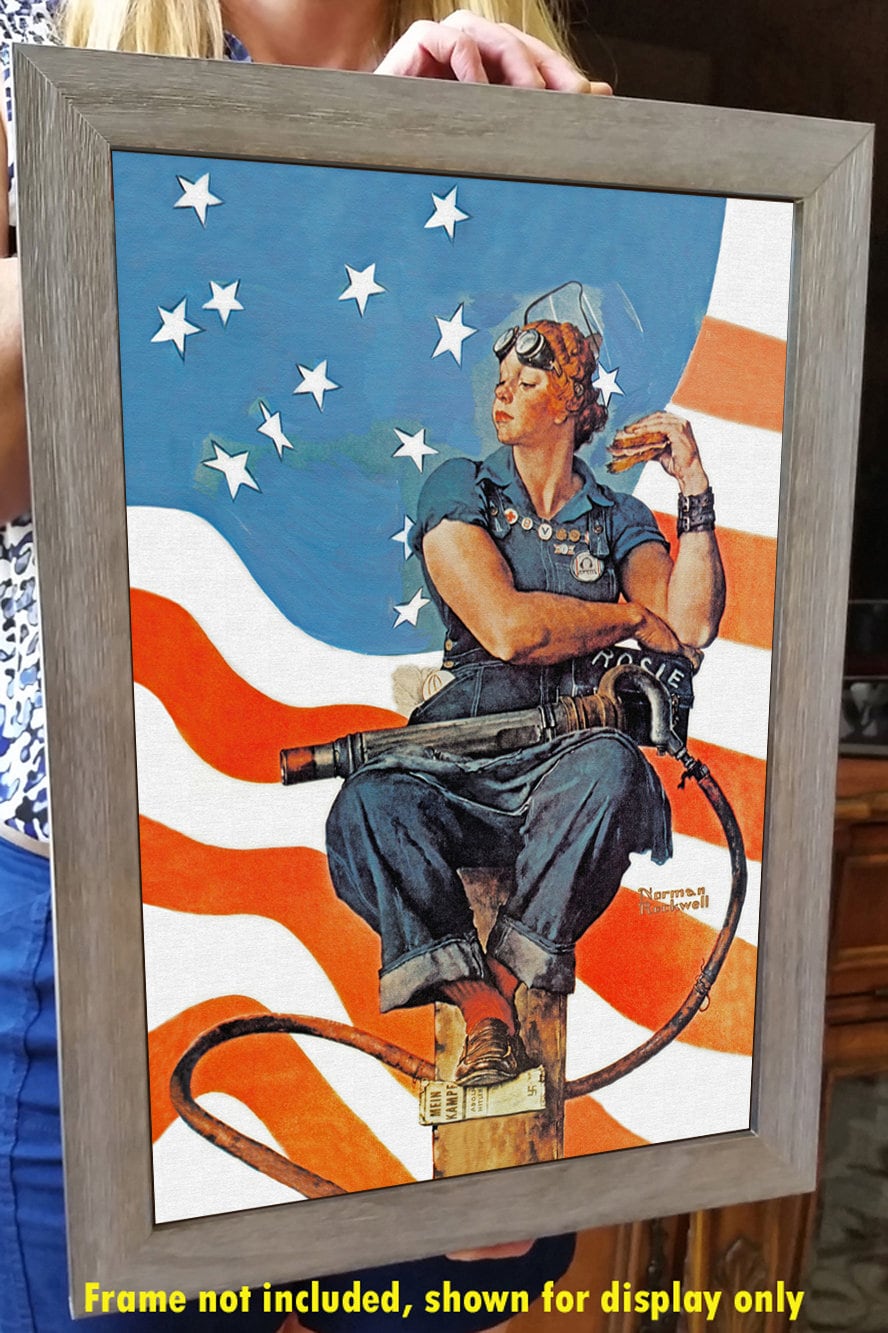 Rosie the Riveter 1943 Patriotic Poster Beautiful Vintage - Etsy