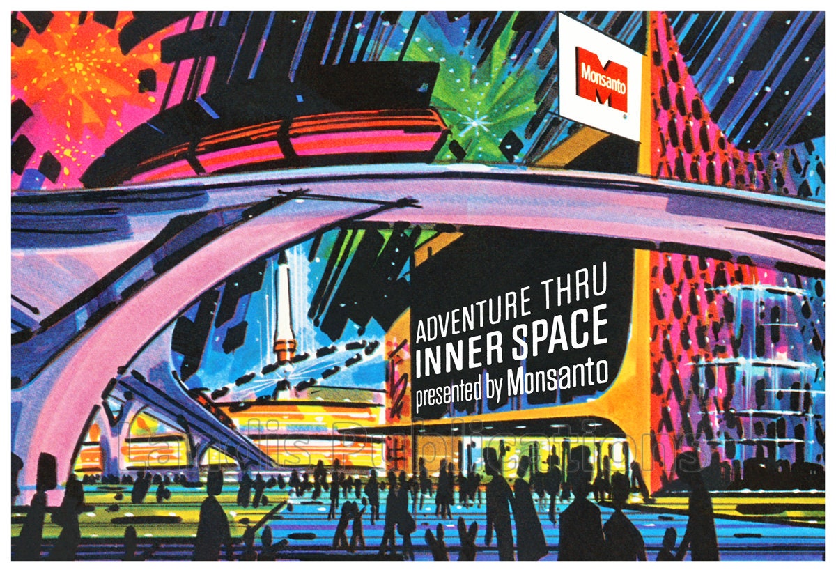 Disneyland Monsanto Ride & Exhibit 1966 Vintage Poster - Etsy