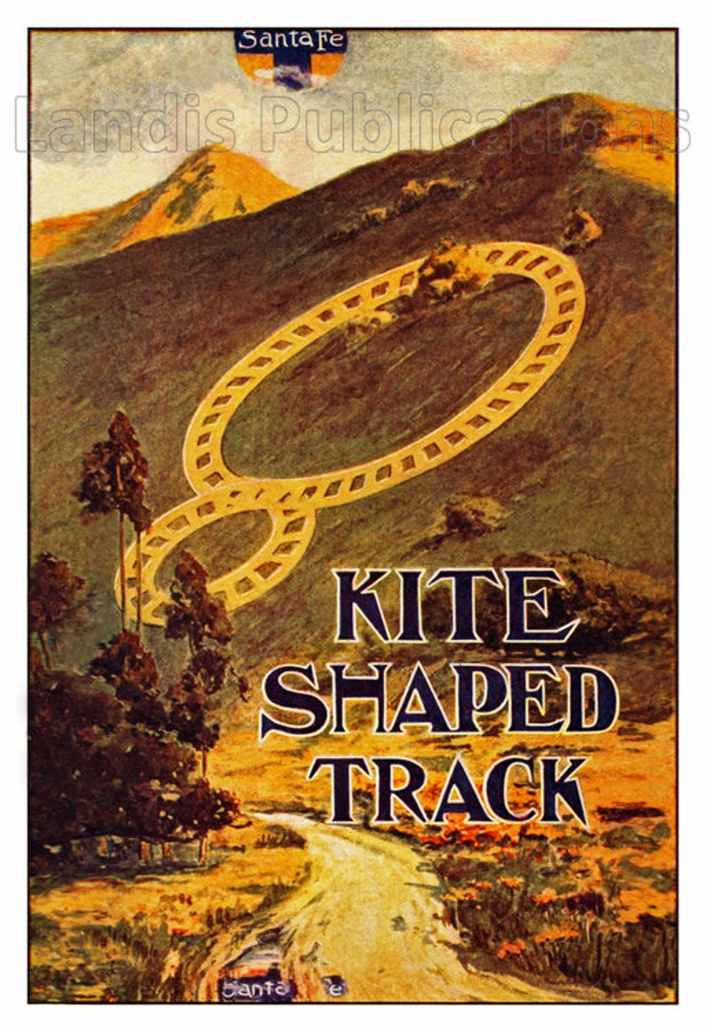 Santa Fe Railroad Kite Shaped Track Advertising Poster - Etsy UK