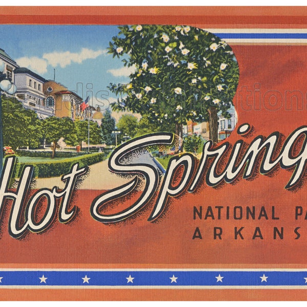 Hot Springs Arkansas Poster - Etsy