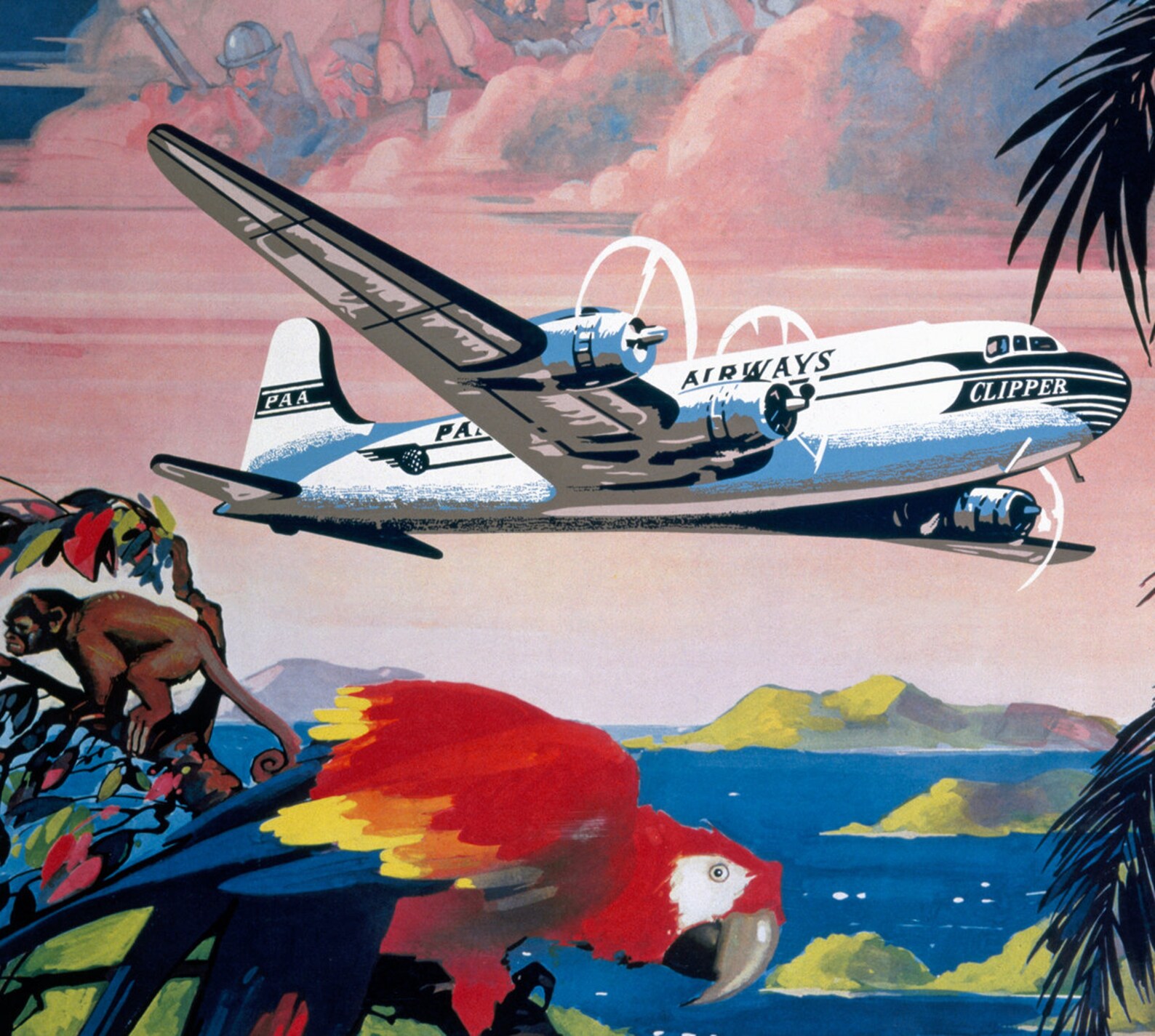 Pan Am Flying Clipper Service to the Caribbean Vintage Travel | Etsy