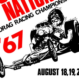 Niagara Drag Strip 1967 NASCAR Summer Nationals Vintage Poster - Etsy