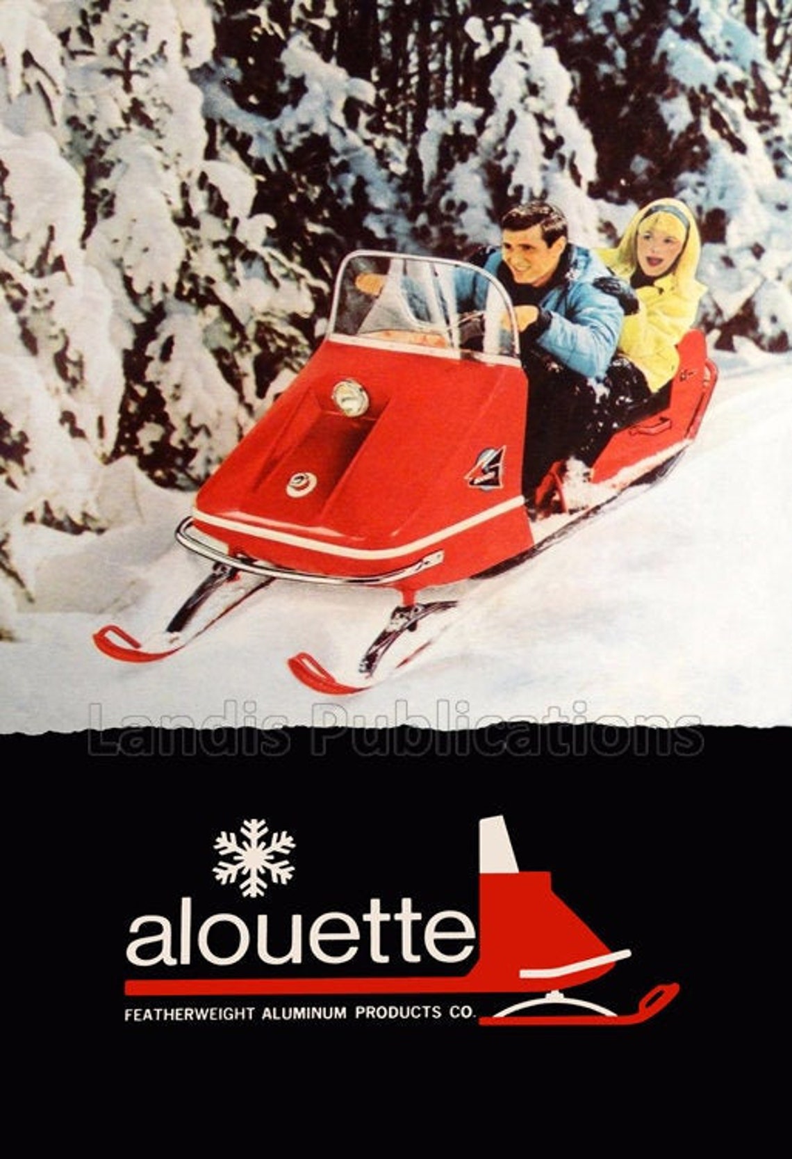 Alouette Snowmobile Vintage 1969 Advertising Poster - Etsy