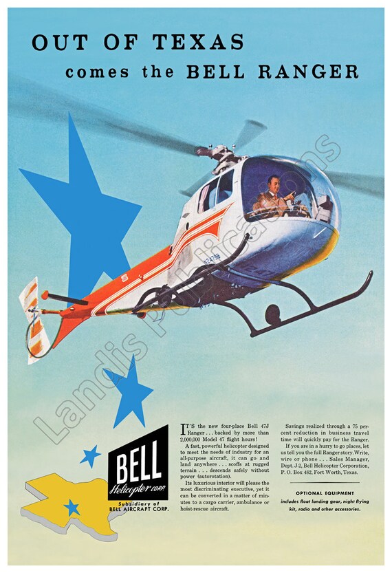 Vintage Bell Helicopter Logo