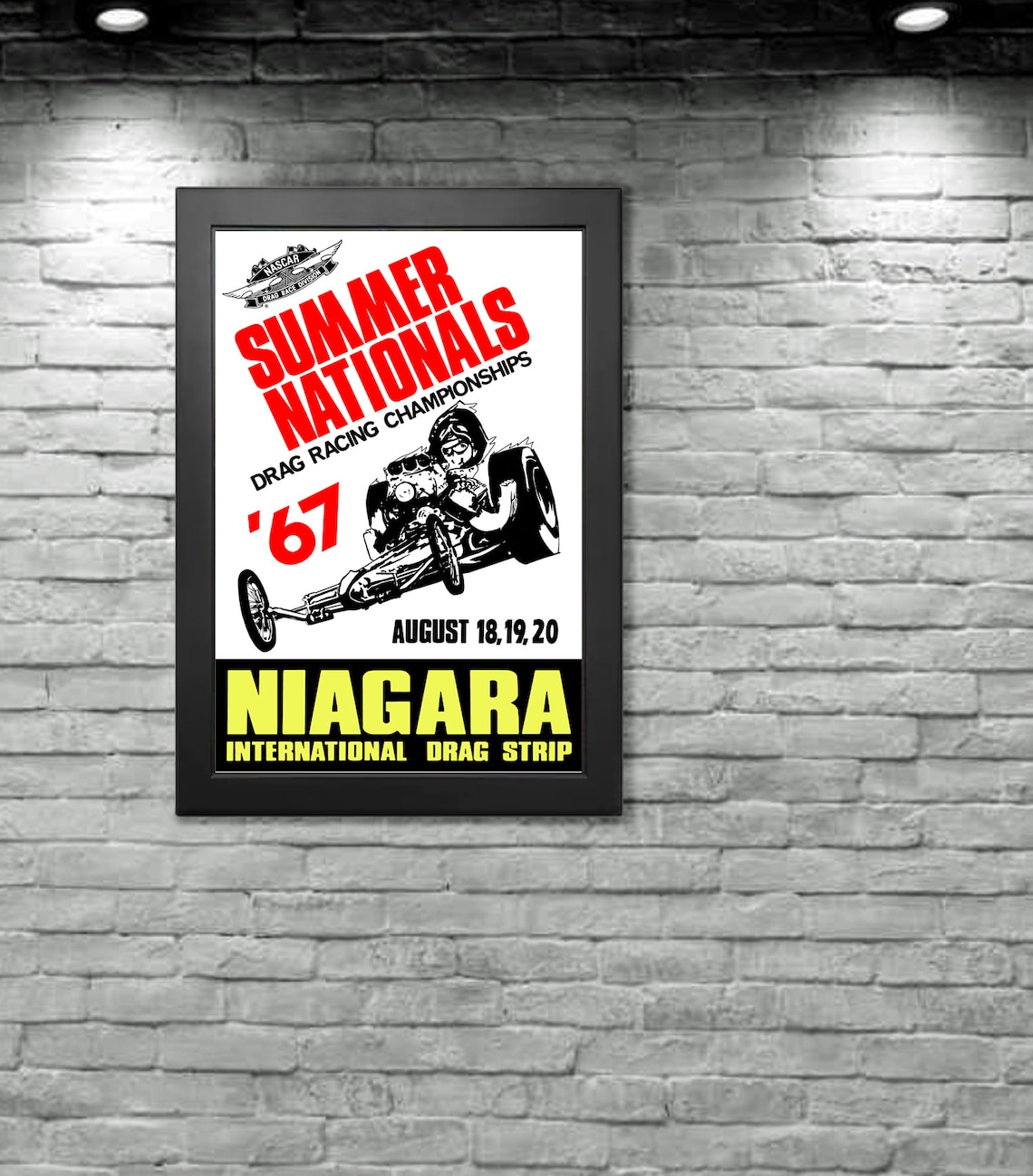 Niagara Drag Strip 1967 NASCAR Summer Nationals Vintage Poster - Etsy