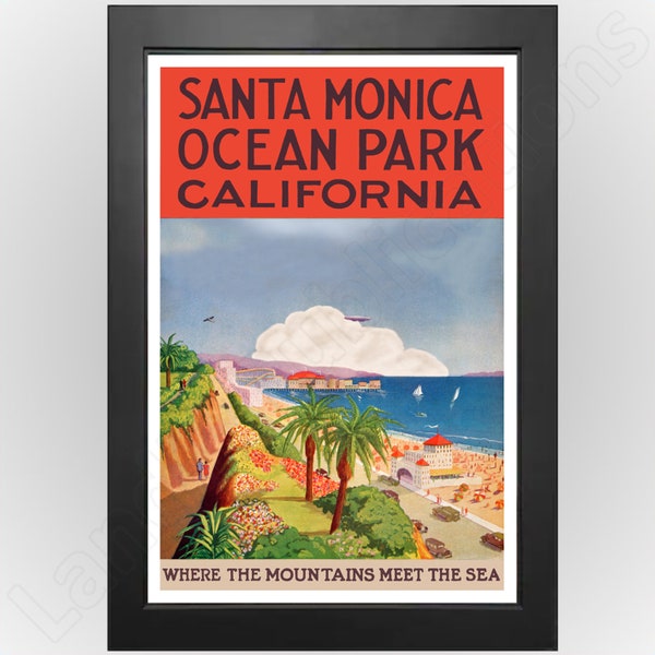 Santa Monica Poster - Etsy