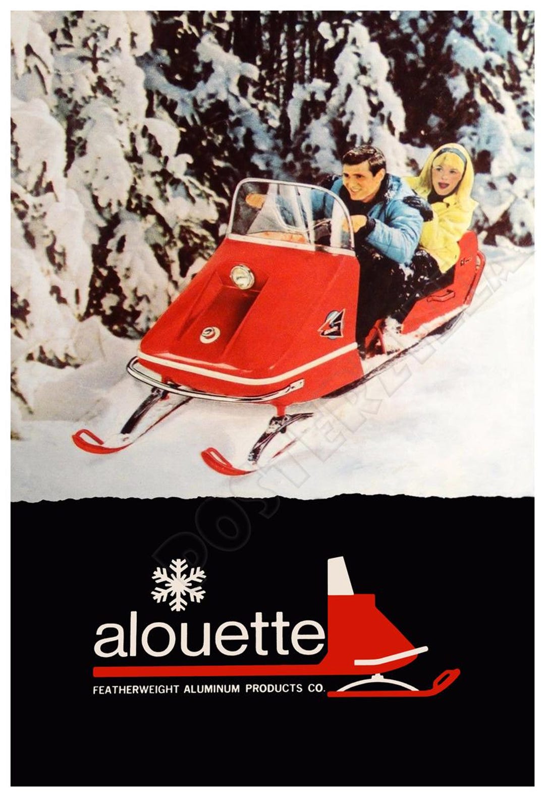 Alouette Snowmobile Vintage 1969 Advertising Poster - Etsy