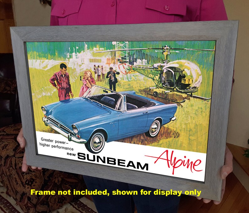 1965 Sunbeam Alpine Sports Car Vintage Poster | Etsy