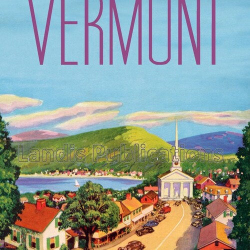 Autumn in Vermont Vintage Travel Poster Fall Leaves Art Print - Etsy