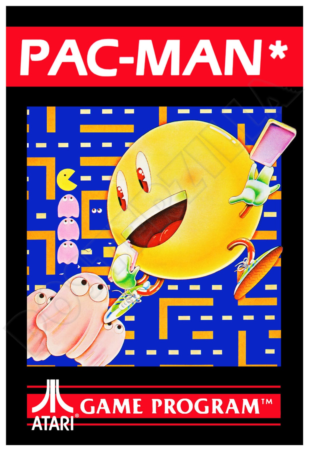 Atari Pac-man Video Game 1982 - Cool Vintage Poster - Etsy