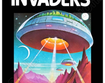 Space Invaders A3 Atari 2600 Gamer Poster Art Print Gaming Console ...