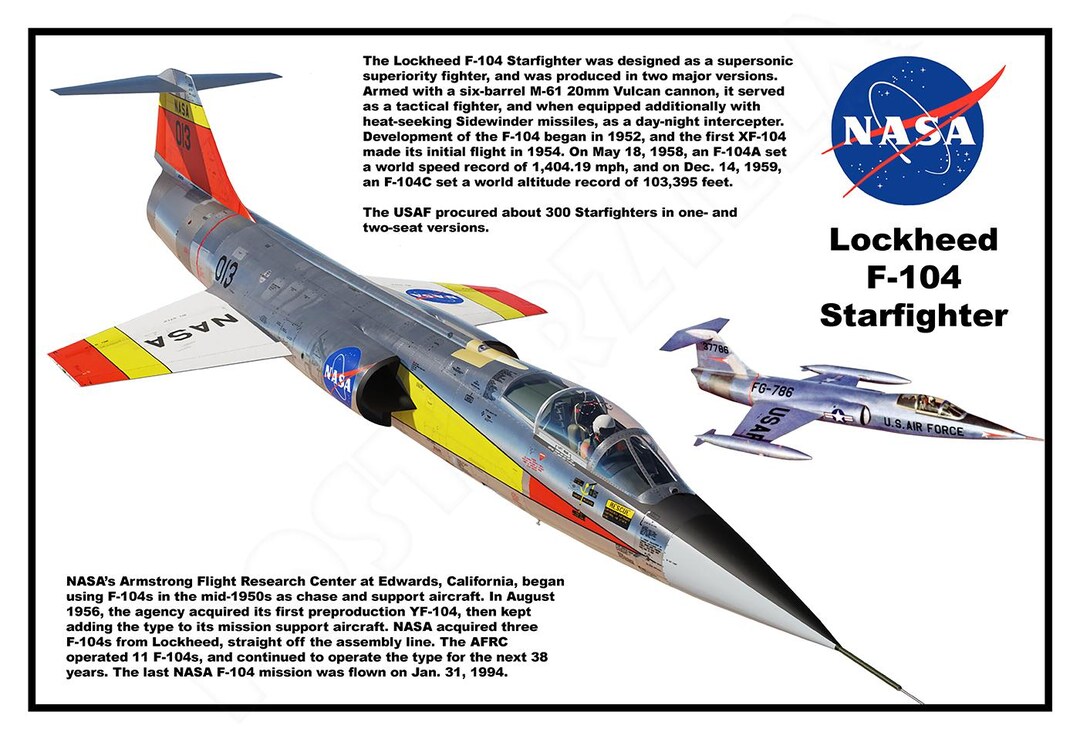 Lockheed F-104 Starfighter Advertising Poster - Etsy