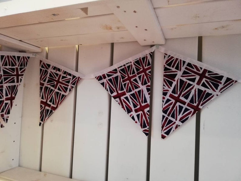 Union Jack Flag Fabric Bunting - Various Lengths - Etsy UK