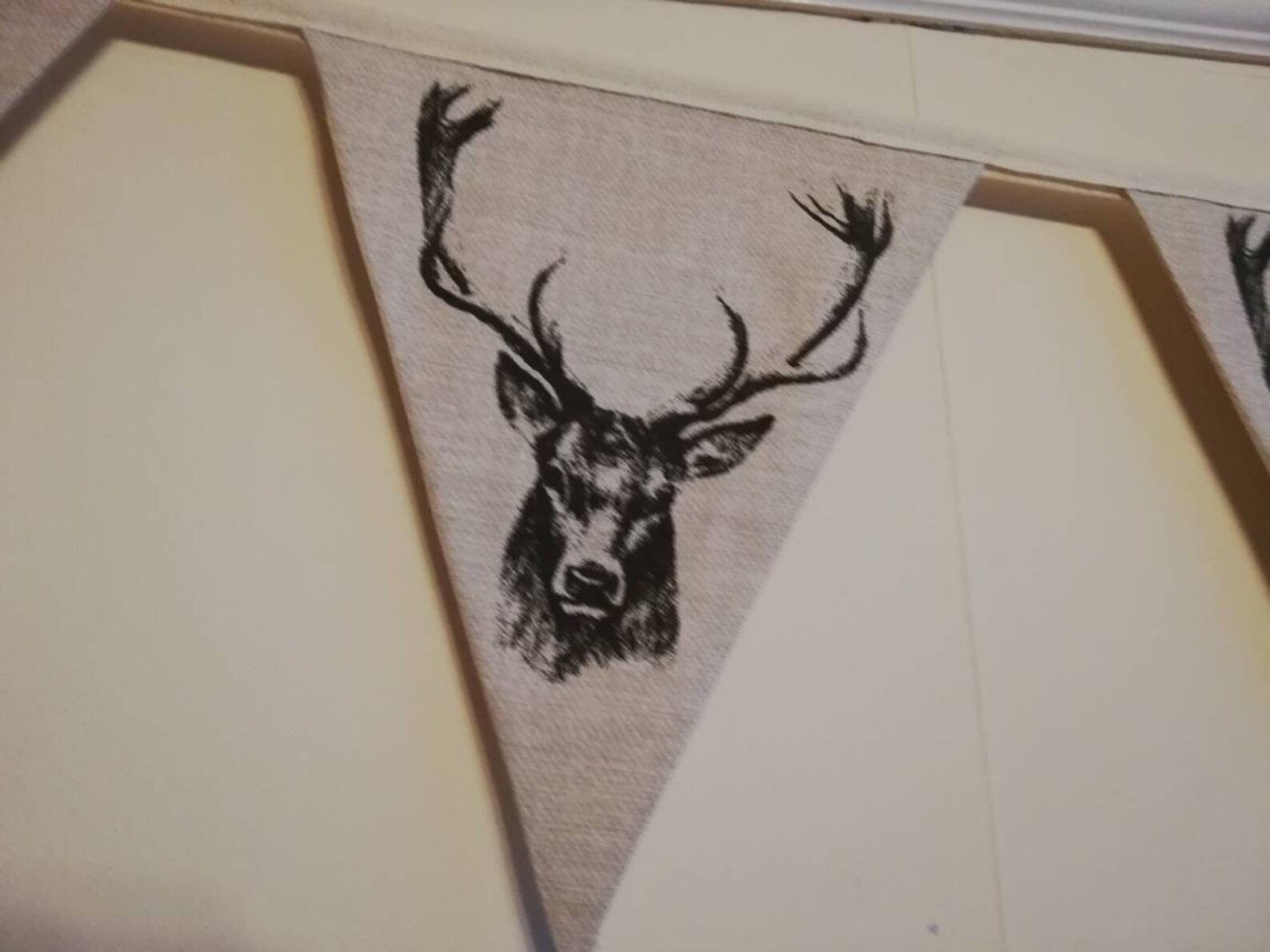 Stag Head Fabric Bunting Country Style | Etsy UK