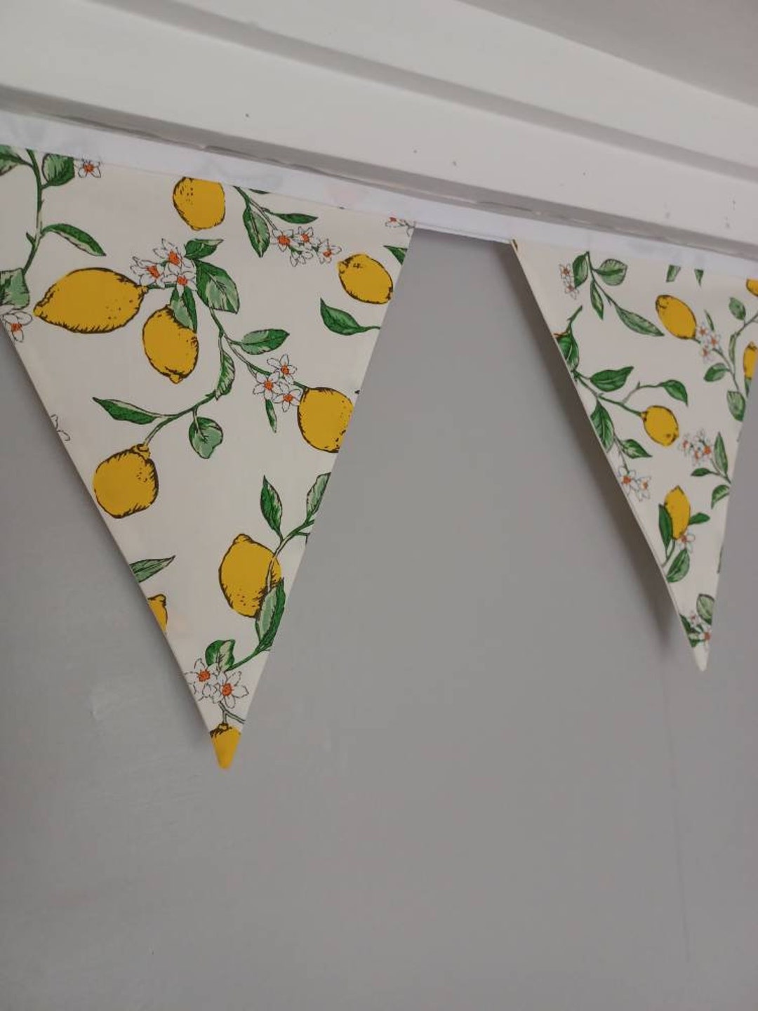 Lemons Fabric Bunting, 10 Flags, Approx 2.5 Metres - Etsy UK