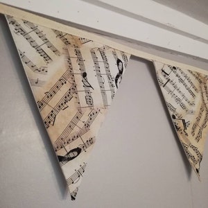 Sheet Music Fabric Bunting, Antique Look - Etsy UK