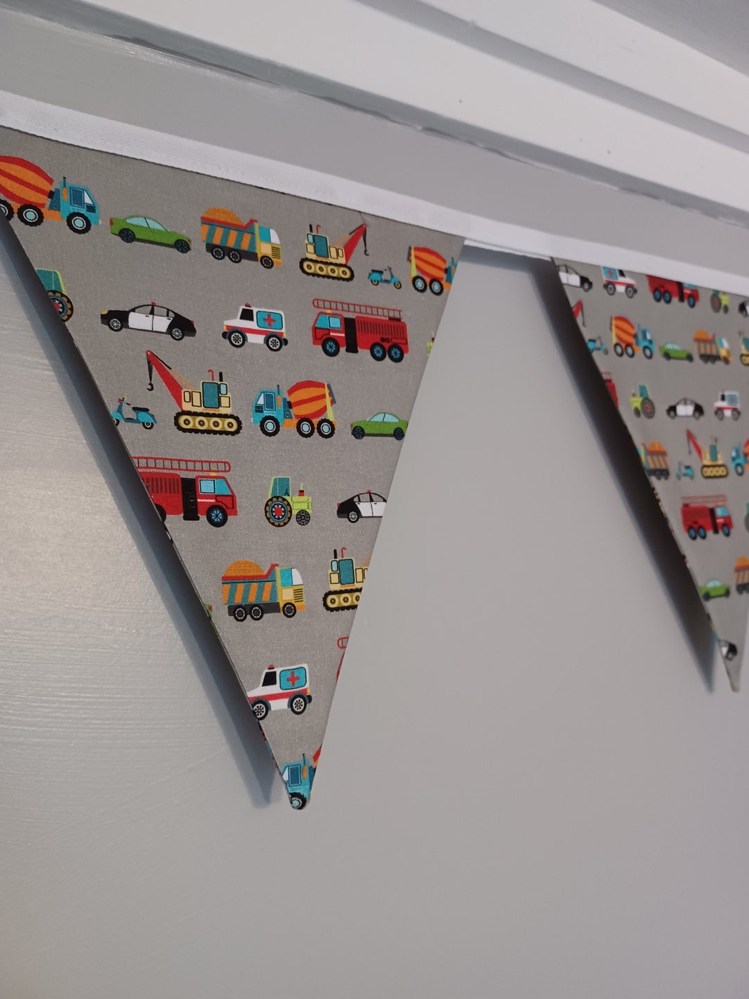 Lorries, Fire Engines, Ambulances, Diggers Etc Fabric Bunting - Etsy