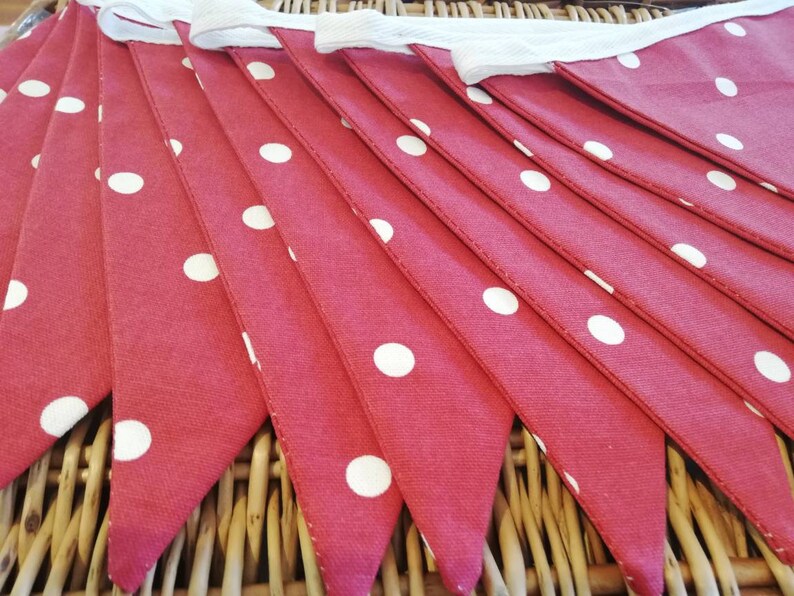 Red Spotty Bunting 2 3 or 4 Metres | Etsy