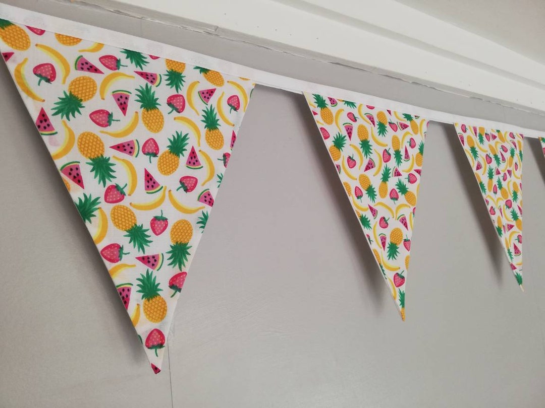 Banderines de tela de frutas tropicales 10 banderas aprox. - Etsy México