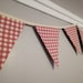 Checked Homemade Fabric Bunting, Available in 2 Colours - Approx 2.5 ...