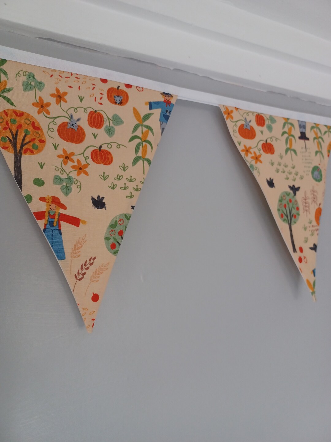 Scarecrow and Maize Fabric Bunting - Etsy