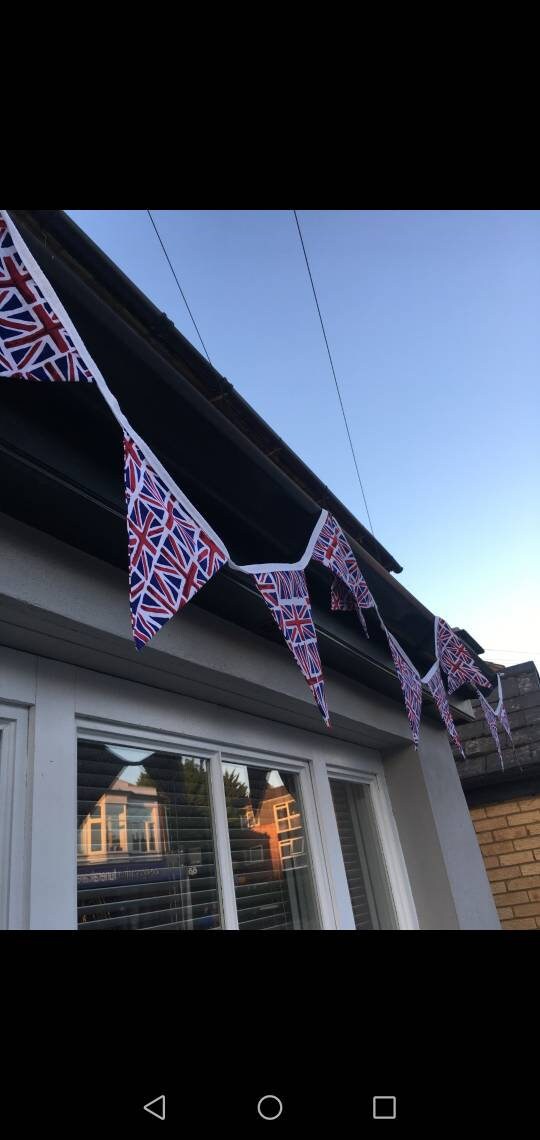 Union Jack Flag Fabric Bunting - Various Lengths - Etsy UK