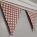 Checked Homemade Fabric Bunting, Available in 2 Colours - Approx 2.5 ...