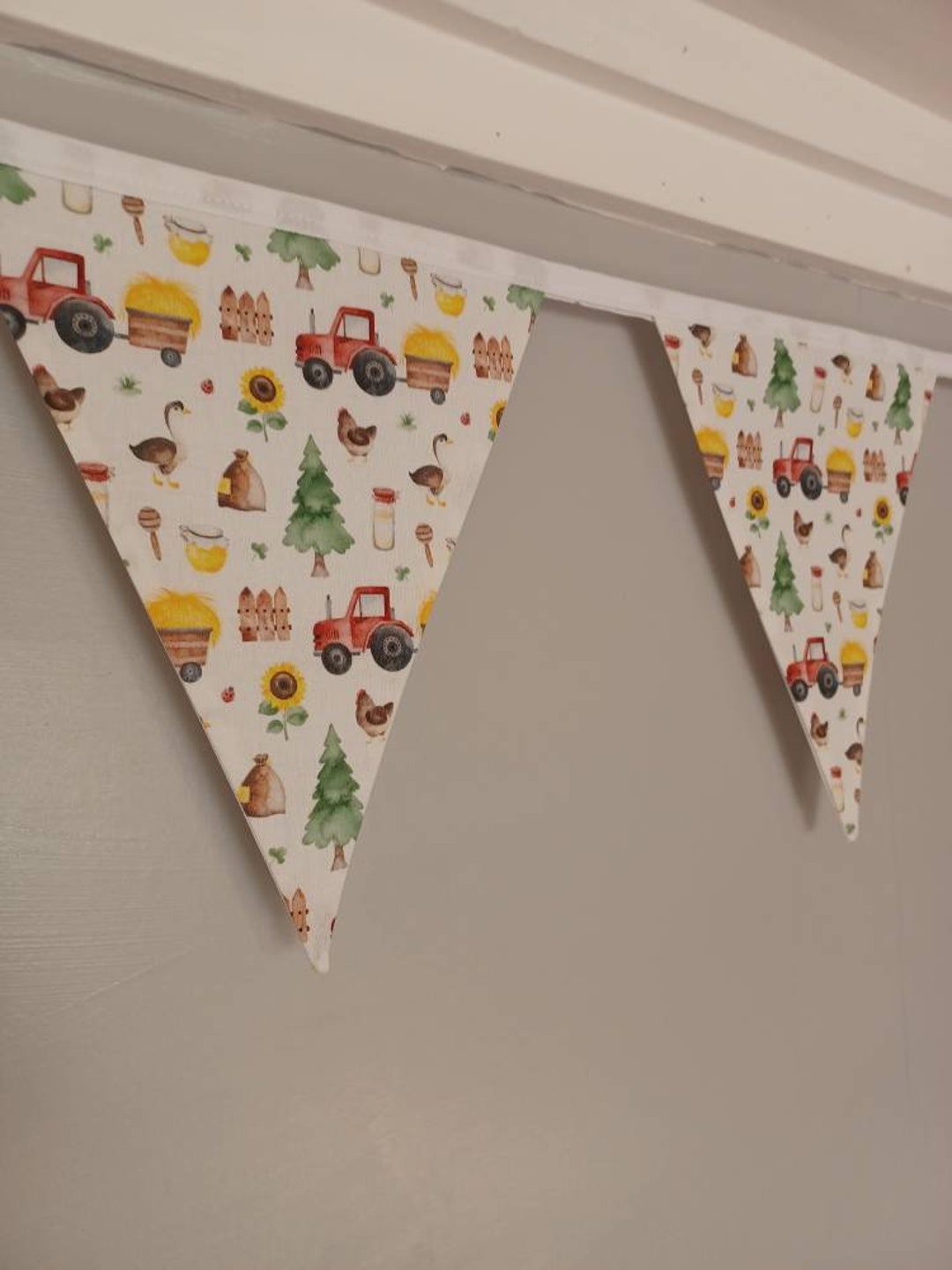 Farm Theme Nursery Bunting, Fabric Bunting, Nursery Decoration - Etsy