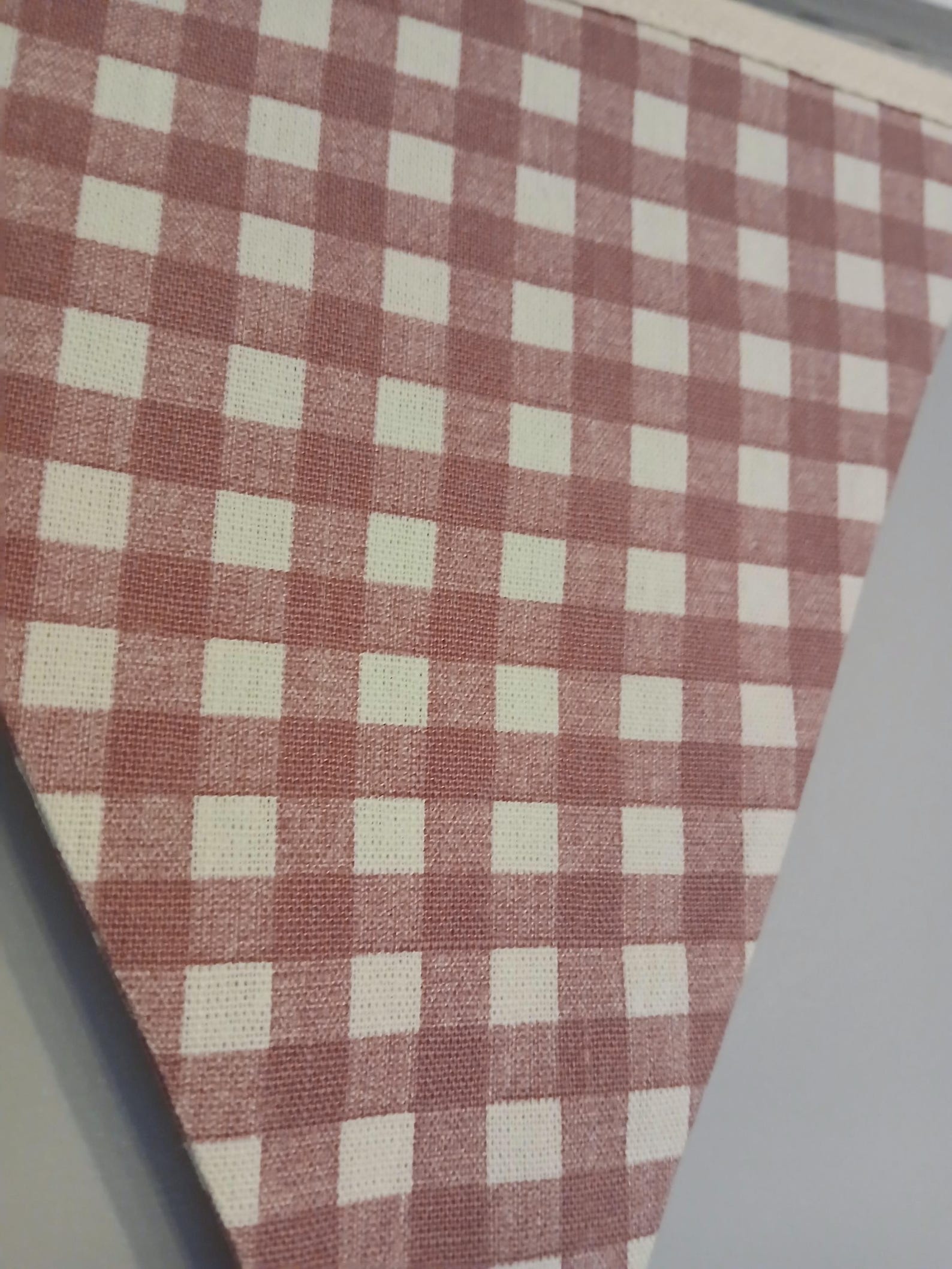 Checked Homemade Fabric Bunting, Available in 2 Colours - Approx 2.5 ...