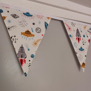 Space Rocket Fabric Bunting, Blast Off! - Playroom Accessories ...