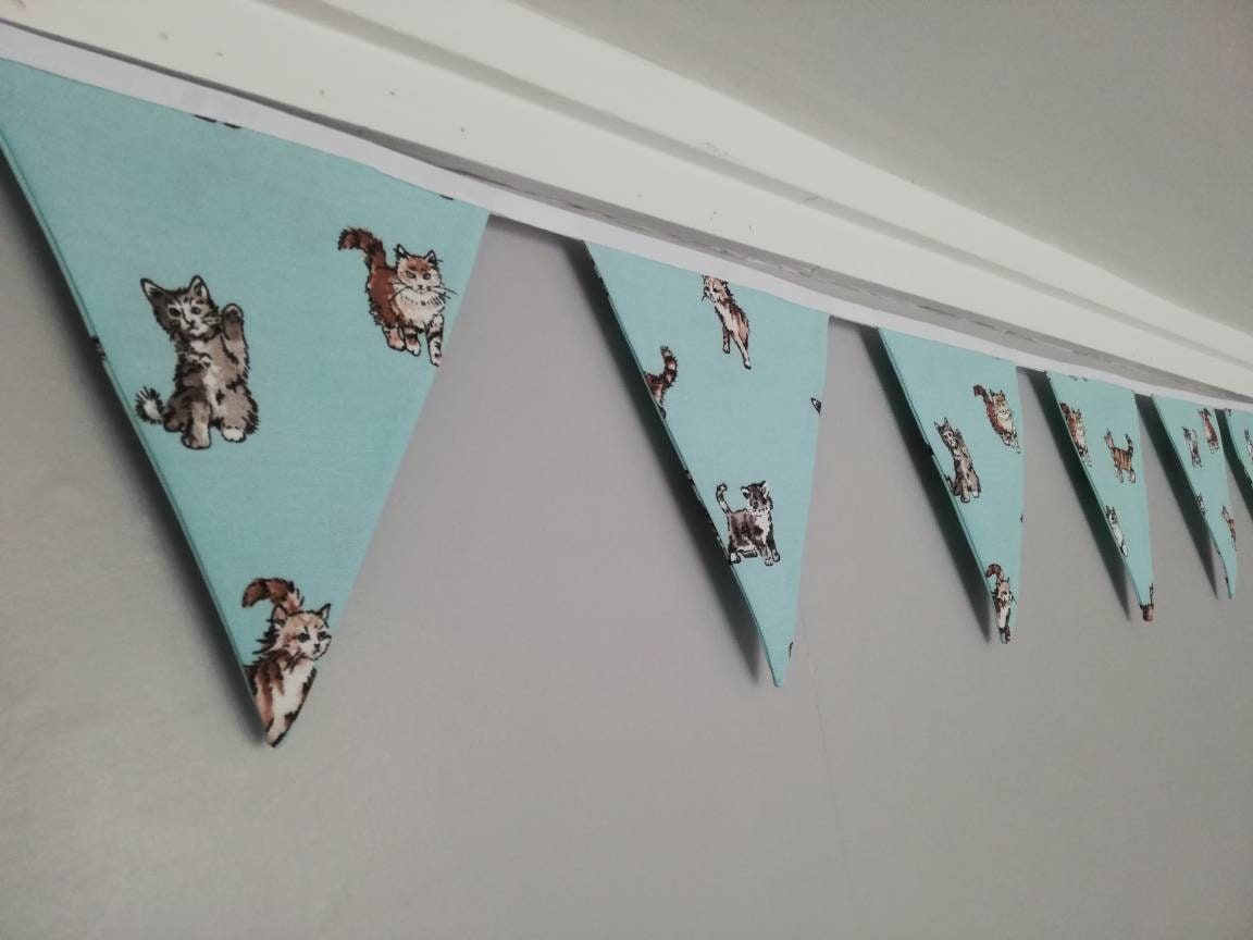 Cats and Kittens Bunting Cute Cats in a Variety of Poses. - Etsy UK