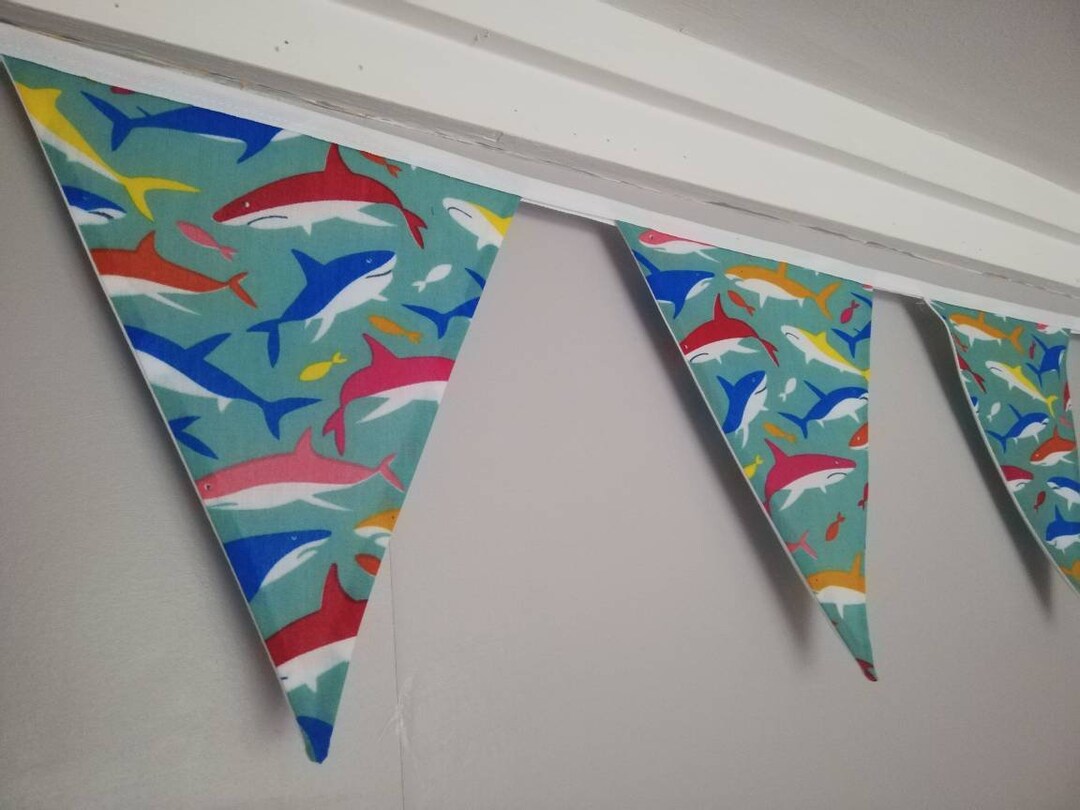 Shark Fabric Bunting - Etsy