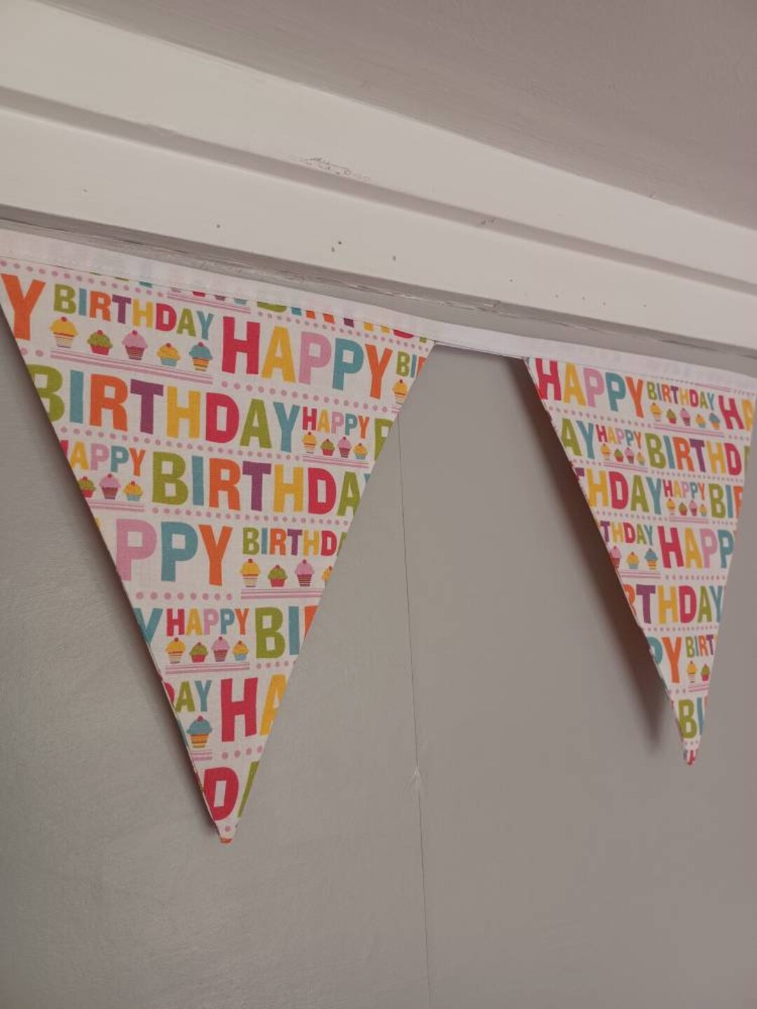 Birthday Bunting, Happy Birthday Banner, Party Decoration, Colourful ...