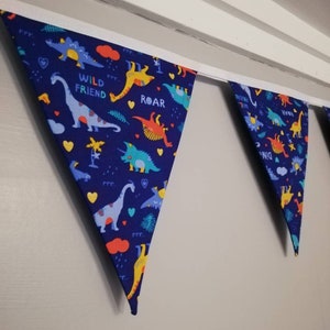 Dinosaur Fabric Bunting - Nursery Decor - New Baby Gift - Playroom ...