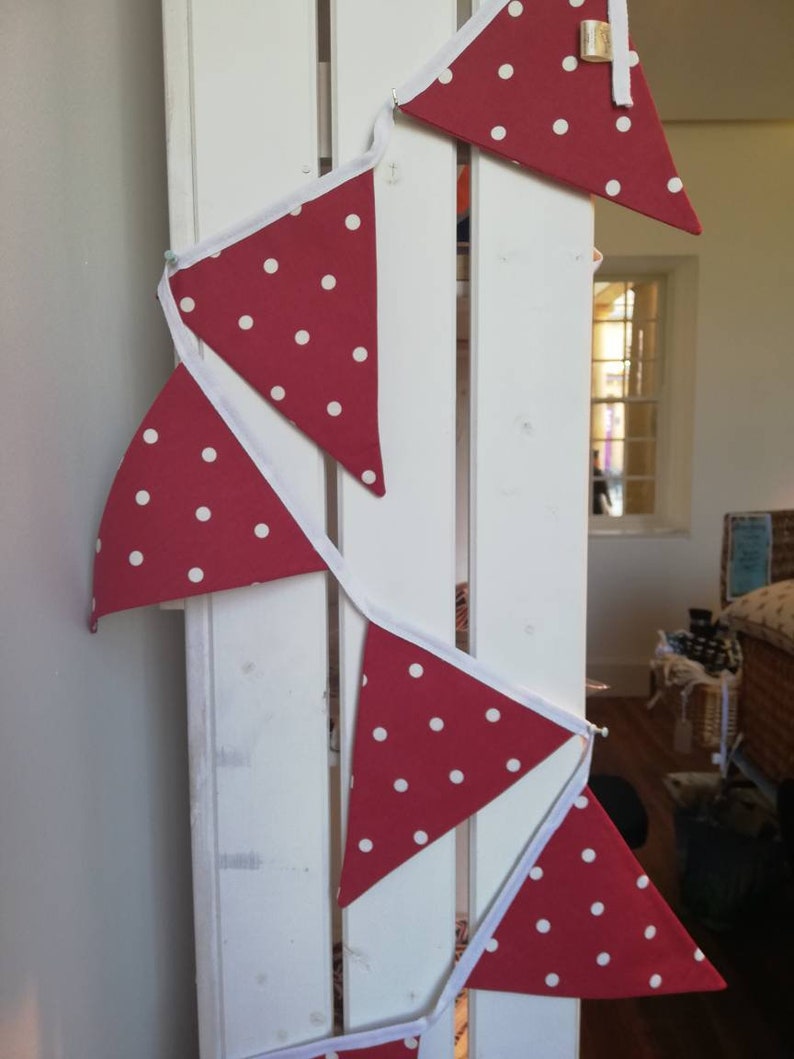 Red Spotty Bunting 2 3 or 4 Metres | Etsy