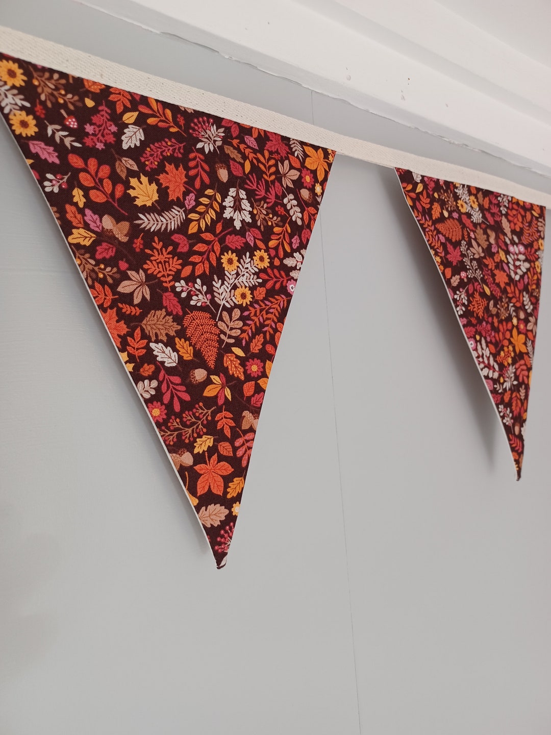Autumn Foliage Bunting. Fabric Fall Decoration. - Etsy UK