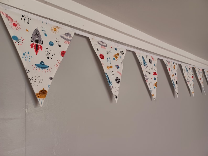 Space Rocket Fabric Bunting, Blast Off! - Playroom Accessories ...