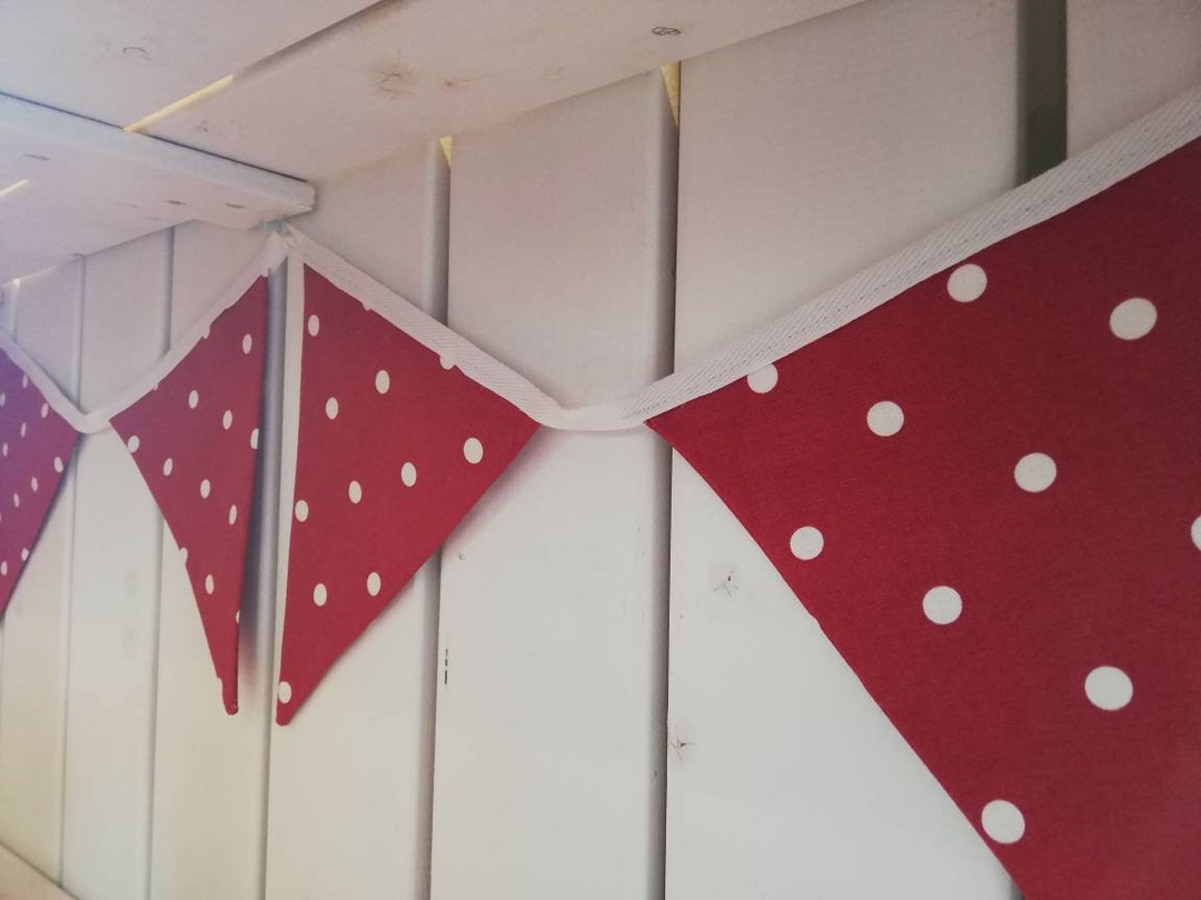 Red Spotty Bunting, 2, 3 or 4 Metres - Etsy