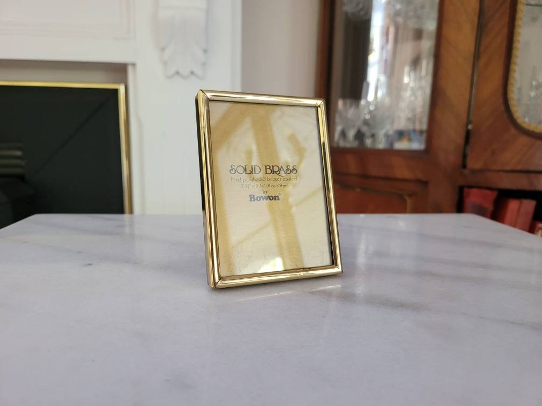 Vintage Small Solid Brass Picture Frame 6 X 9 Cm - Etsy Australia