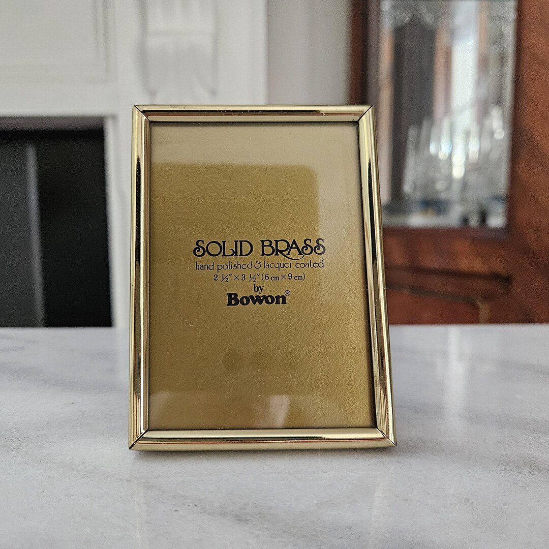 Vintage Small Solid Brass Picture Frame 6 X 9 Cm - Etsy