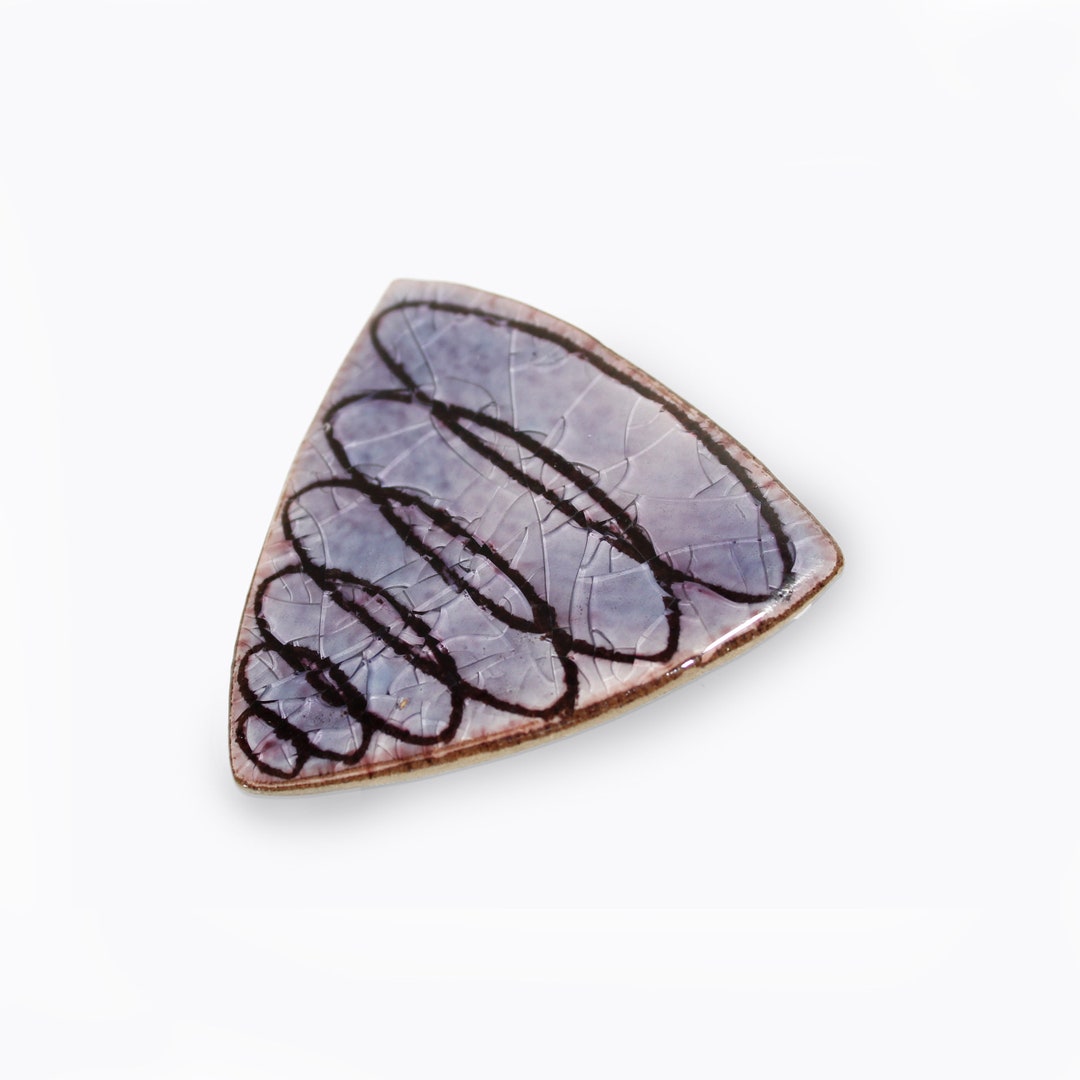 Alice Lund Vintage Brooch Scandinavian Modernist Pin Purple Ceramic ...