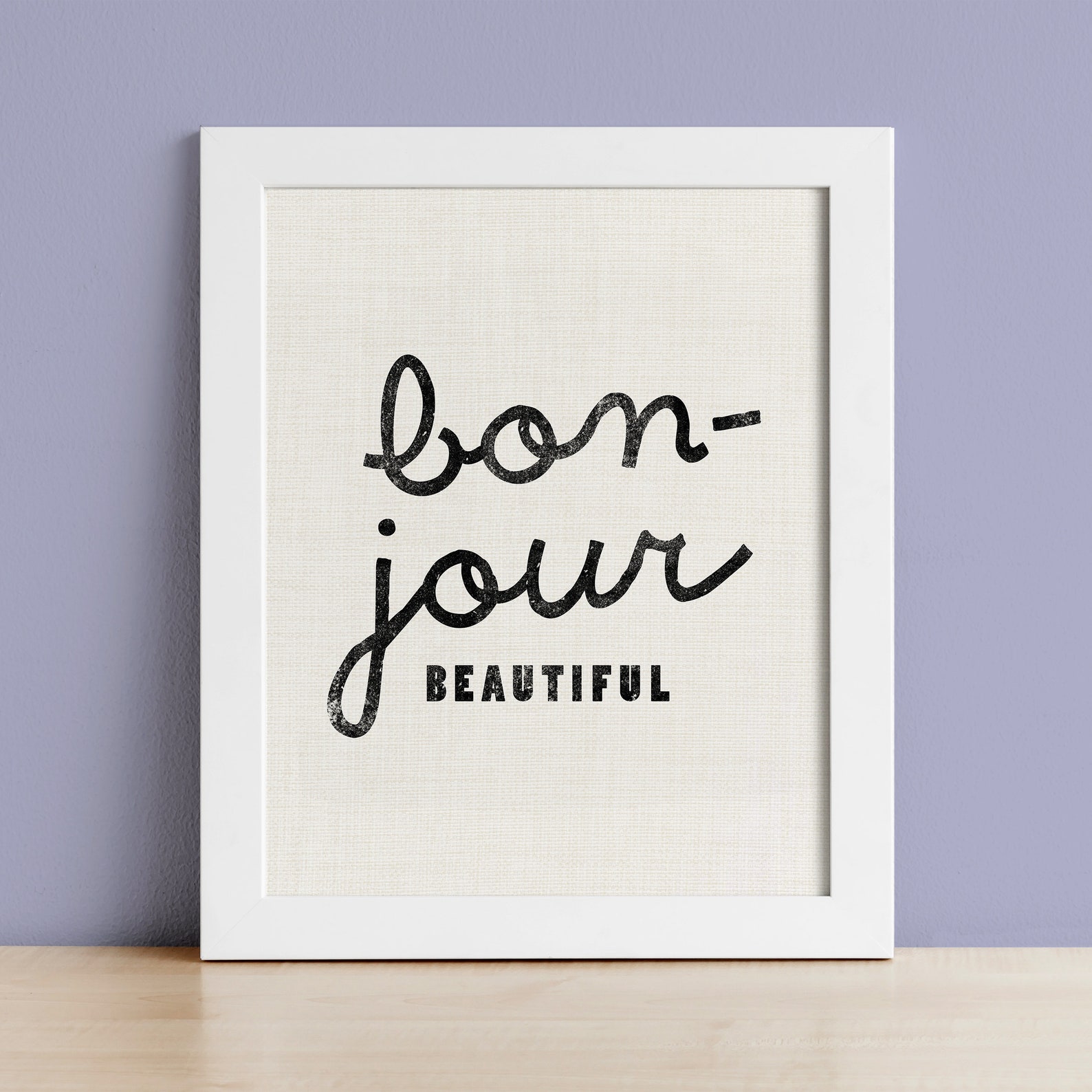 His and Her Prints, Bonjour Beautiful Print, Hola Handsome Print ...