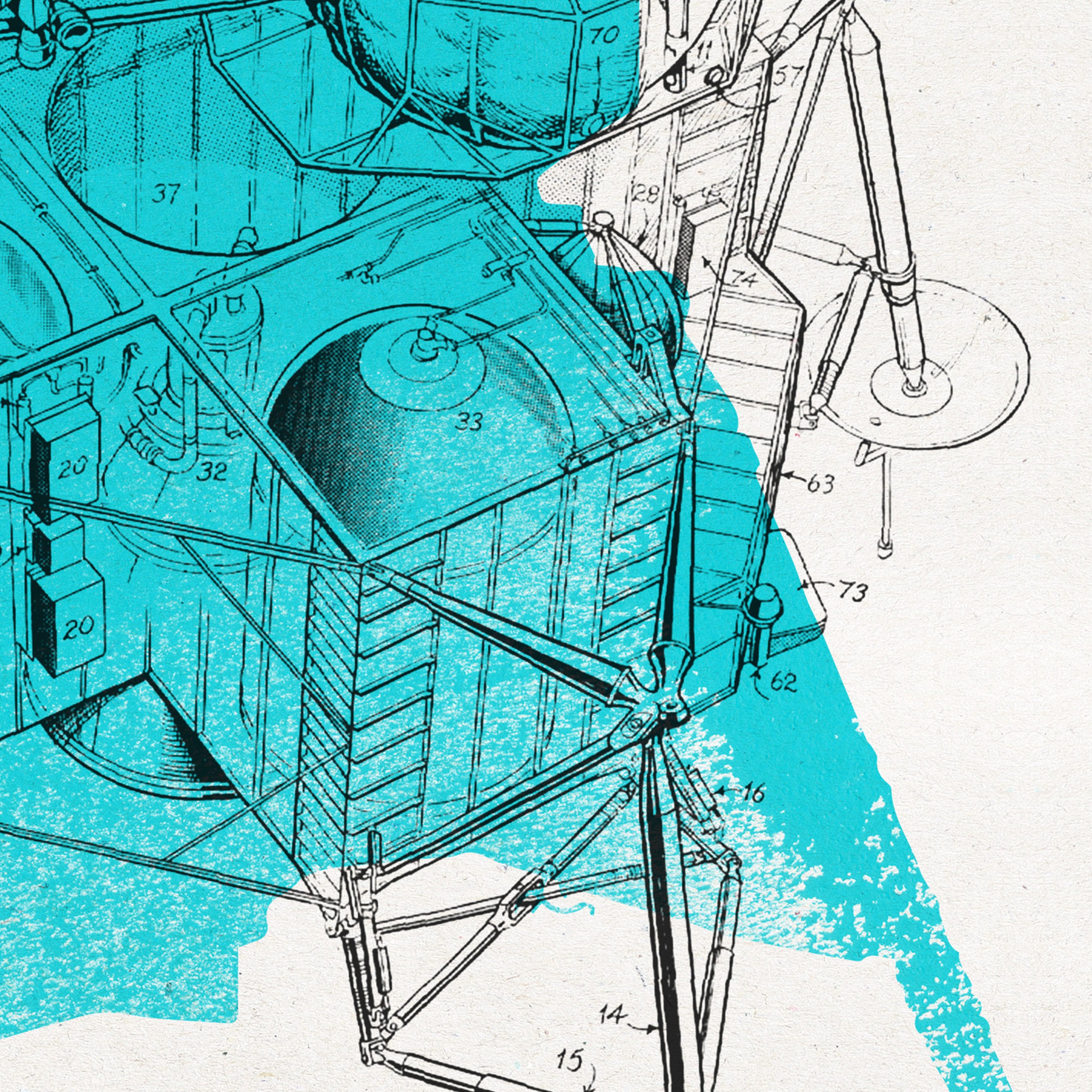 Lunar Module Print, Space Poster, Moon Print, Kid's Room Decor ...