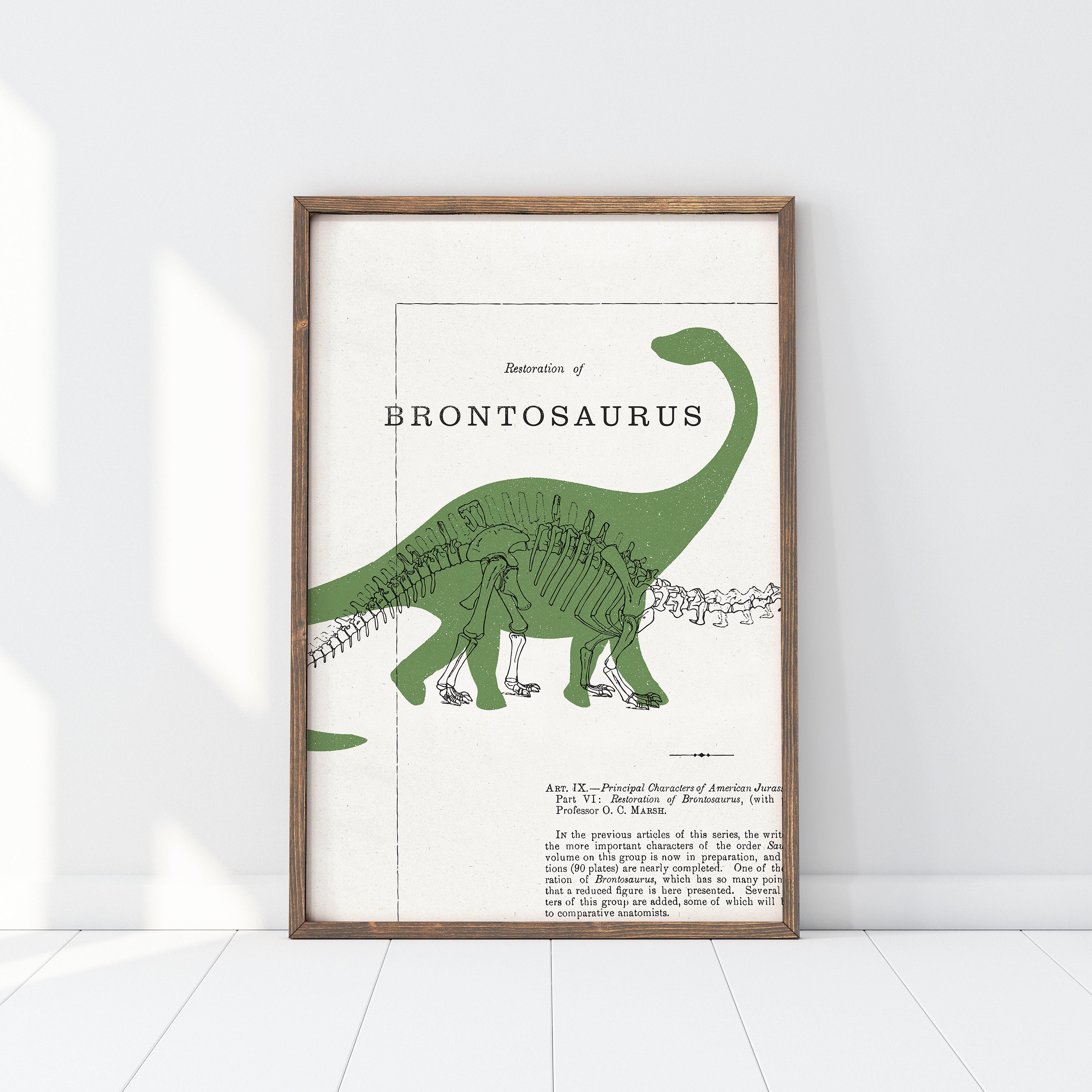 Brontosaurus Dinosaur Art for Kids Room Printable - Etsy