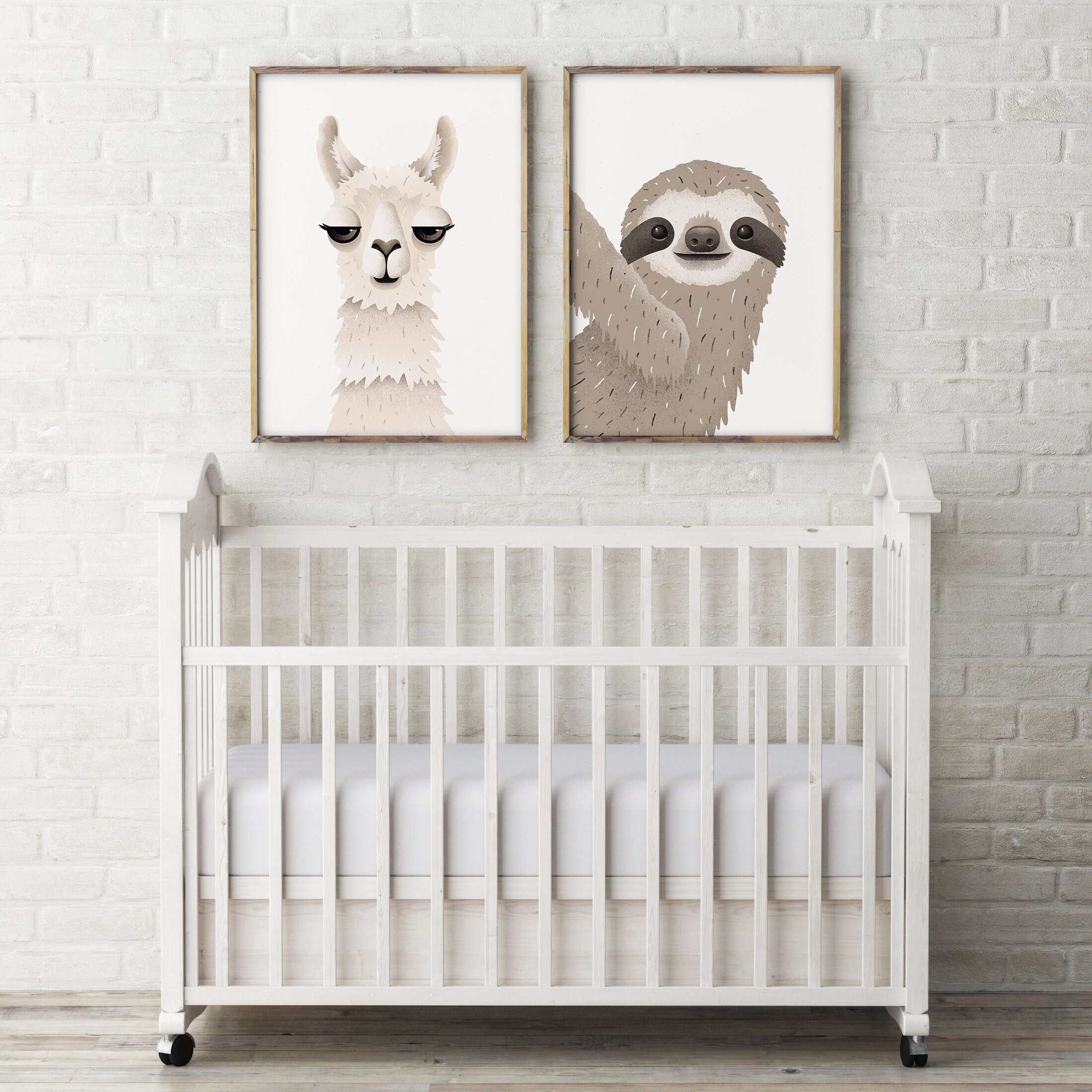 Llama Print Nursery Animal Print Kid's Room Decor | Etsy