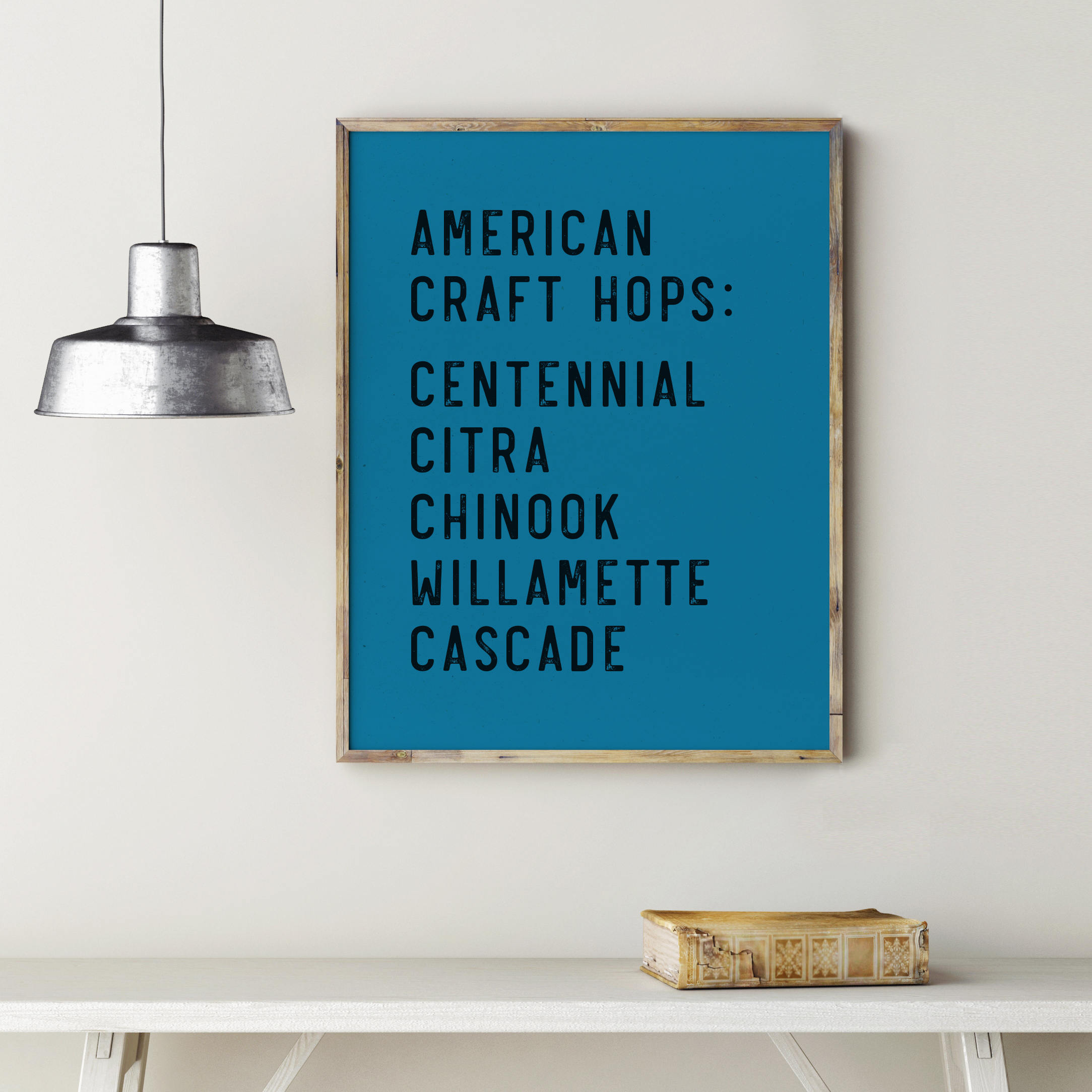 Beer Print, Beer Ingredient Poster, American Art, Man Cave Printable ...
