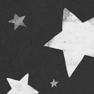 Black and White Stars Kid's Room Print, Digital Download, Nursery Decor ...